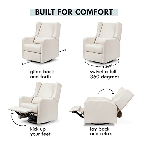 Carter's by DaVinci Arlo Recliner and Swivel Glider, Water Repellent & Stain Resistant, Greenguard Gold & CertiPUR-US Certified, Performance Cream Linen