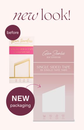 Glam Seamless Single Sided Tape for Hair Extensions, Replacement Tape for Tape in Hair Extensions - 36 Tabs Pack