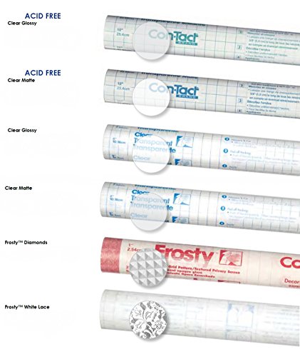 Con-Tact Brand Creative Clear Covering, Versatile and Self-Adhesive Shelf Liner, Semi-Transparent Privacy Film, Protective Clear Vinyl, 18'' x 20', Clear Glossy
