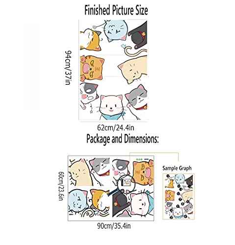 Buer Homie Wall Stickers, Cats and Kitten Pattern, Nursery Murals for Kids Bedroom