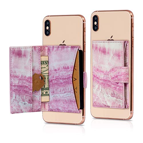 Cardly | Stick On Cell Phone Wallet and Card Holder for Phone Case | iPhone Compatible(Pink)