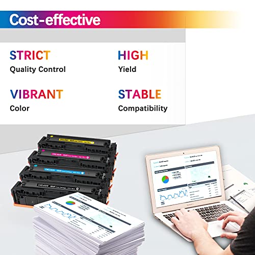 CHENPHON Compatible Canon 054H 054 Toner Cartridge High Capacity 4-Pack (BK/CMY) with Canon imageCLASS MF644Cdw LBP622Cdw LBP620C 621cw 623cdw MF641cw 642cdw 640c 643cdw 645cx Laser Printer (Black)