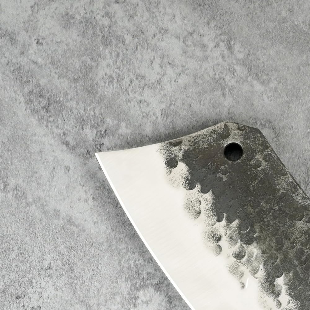 DENGJIA Chef Knife 7.2 Inch Chinese Chef's Knife and Meat Cleaver with Rosewood Handle Kitchen Knife