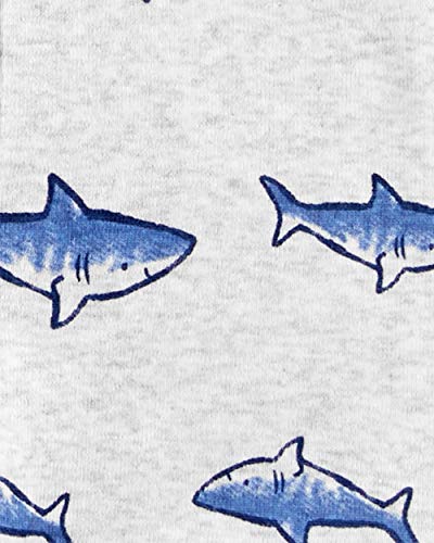 Simple Joys by Carter's unisex-baby Boys' 3-Pack Snap-Up Romper, Dinosaur/Rhino/Shark, 3-6 Months