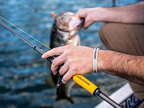 Abu Garcia 7β Jordan Lee Fishing Rod and Reel Baitcast Combo, 5 +1 Ball Bearings with Lightweight Graphite Frame & Sideplates, Durable Construction,Yellow/Grey
