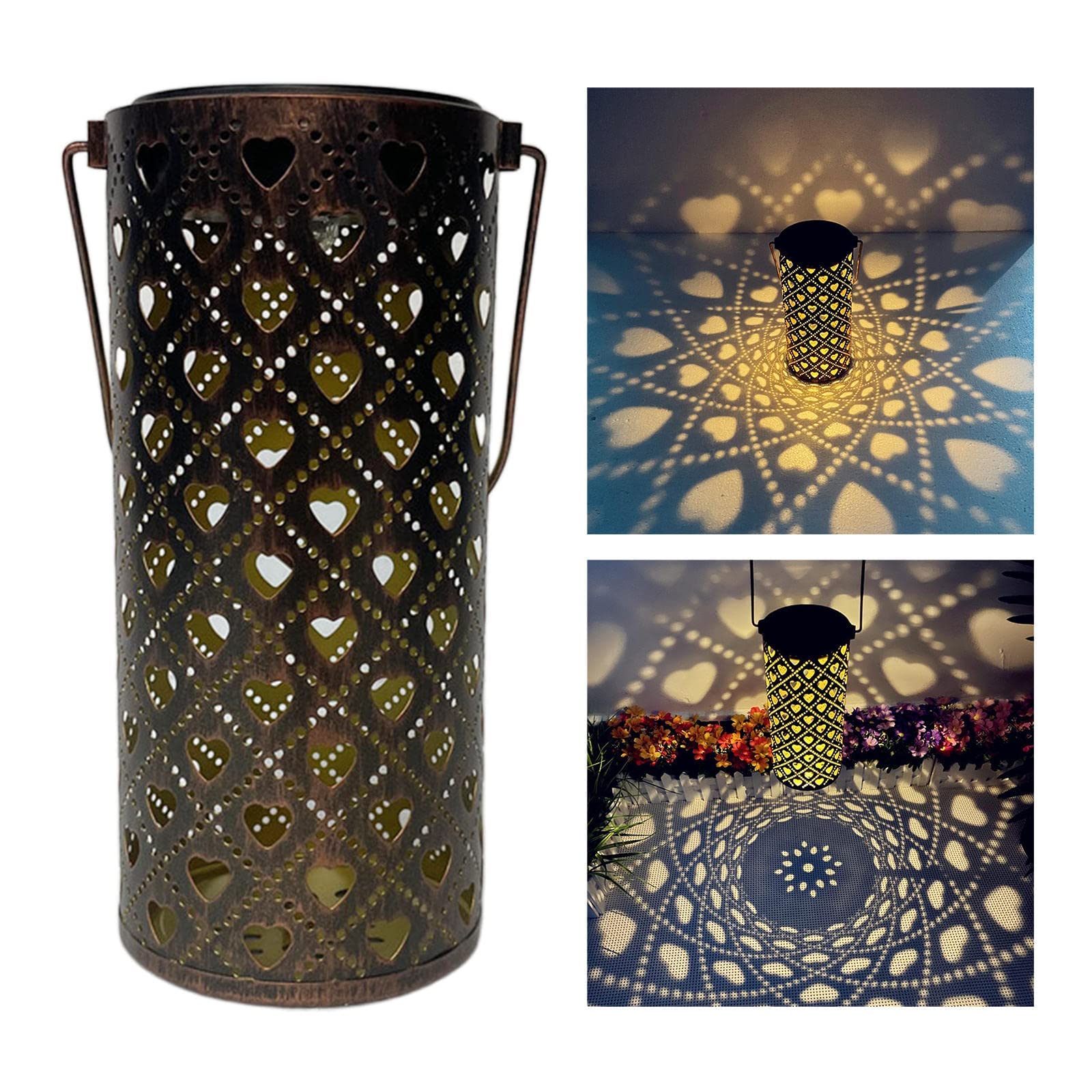 Backbayia Solar Lantern Hanging Outdoor Retro Lantern Hanging Home Garden Lights Decorative
