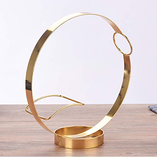ZHIQ Single Bottle Countertop Wine Holder, Free Standing Metal Wine Rack, Wine Bottle Storage Holder, Display Shelf for Tabletop, Silver/Gold/Bronze