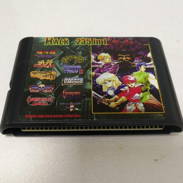 235 In 1 2G Memory Hack Collection With Battery Save For 16 Bit MD Game Card Sega Mega Drive Genesis (Black)