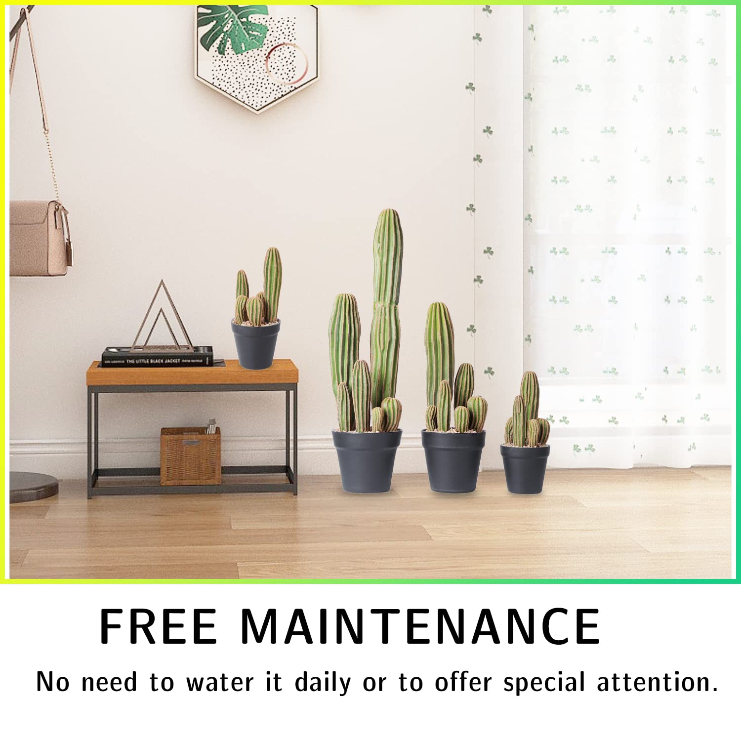 AntHousePlant Artificial Cactus Fake Big Cactus 24 Inch Faux Cacti Plants for Home Garden Office Store Decoration