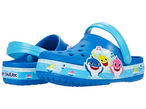 Crocs Kids' Baby Shark Band Clog , Bright Cobalt, 12 Little Kid