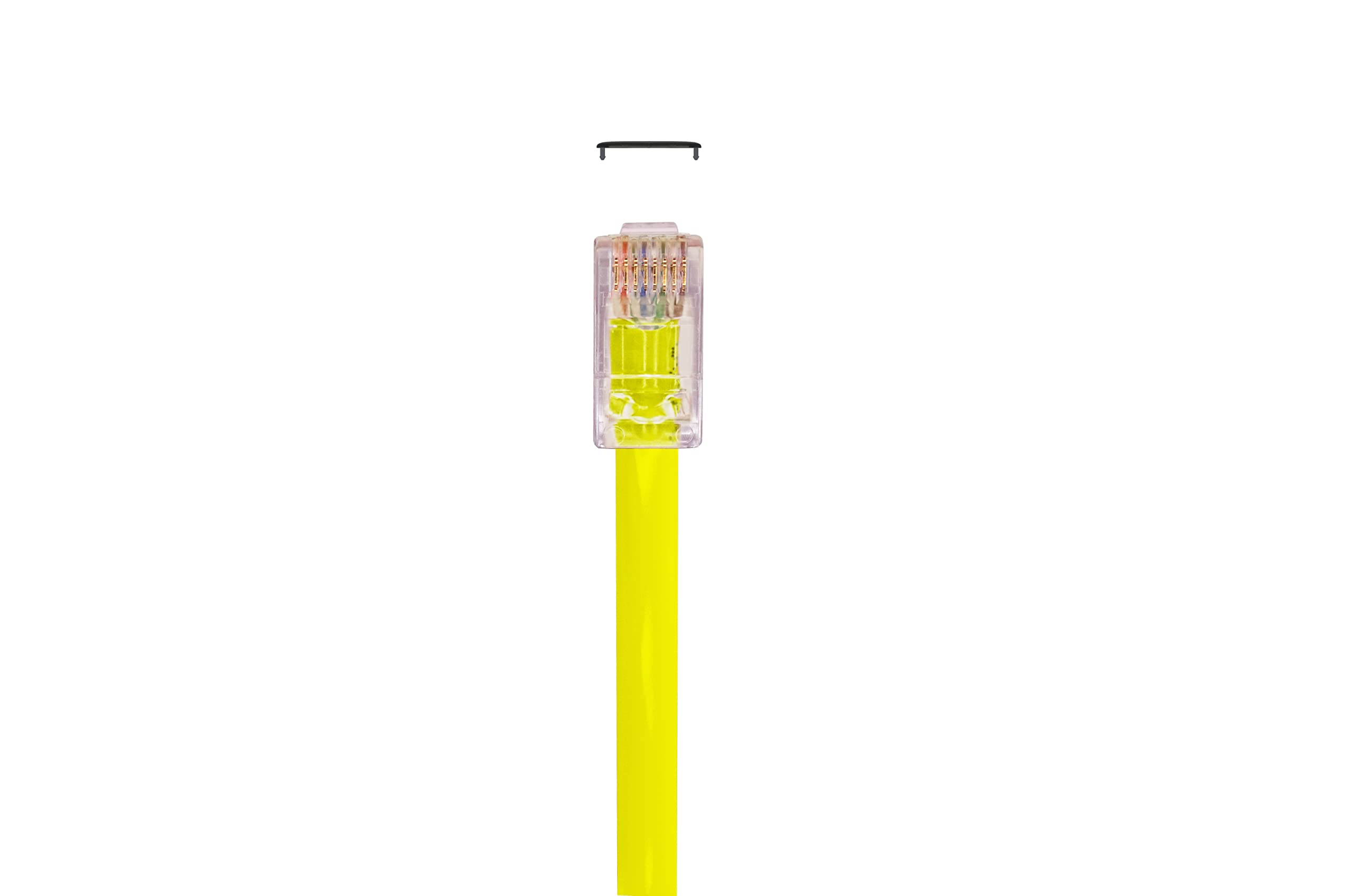 Simply45 ProSeries Unshielded Pass-Through RJ45 Modular Plugs with Cap45 for 23AWG Solid (Cat6/6a UTP) - Red Tint, Hi/Lo Stagger - 100-Pieces - S45-1700P