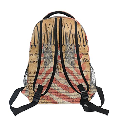 ALAZA Retro Stylish American Flag Travel Laptop Backpack Business Daypack Fit 15.6 Inch Laptops for Women Men