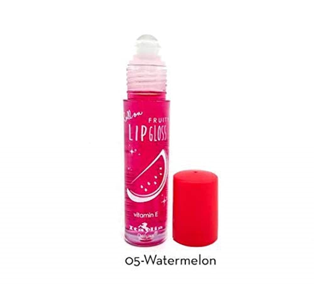 ITALIA DELUXE FRUITY ROLL-ON LIP GLOSS SET OF 6, .3oz each