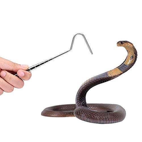 Fdit Snake Reptile Catcher Stainless Steel Extensible Telescoping Capture Hook