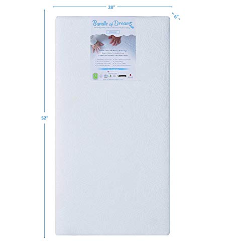 Bundle of Dreams Classic 2-Stage Crib & Toddler Bed Mattress, 100% Breathable, Organic Cotton Cover, Edge Support, Hypoallergenic, Eco-Friendly
