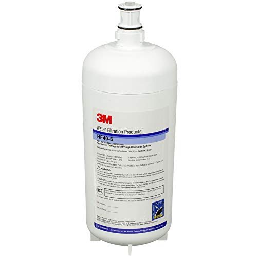3M Aqua-Pure Water Filtration Replacement Cartridge for Commercial Ice Maker Machines HF40-S for High Flow Series ICE140-S, Reduces Bacteria, Sediment, Chlorine Taste and Odor, Cysts, Inhibits Scale