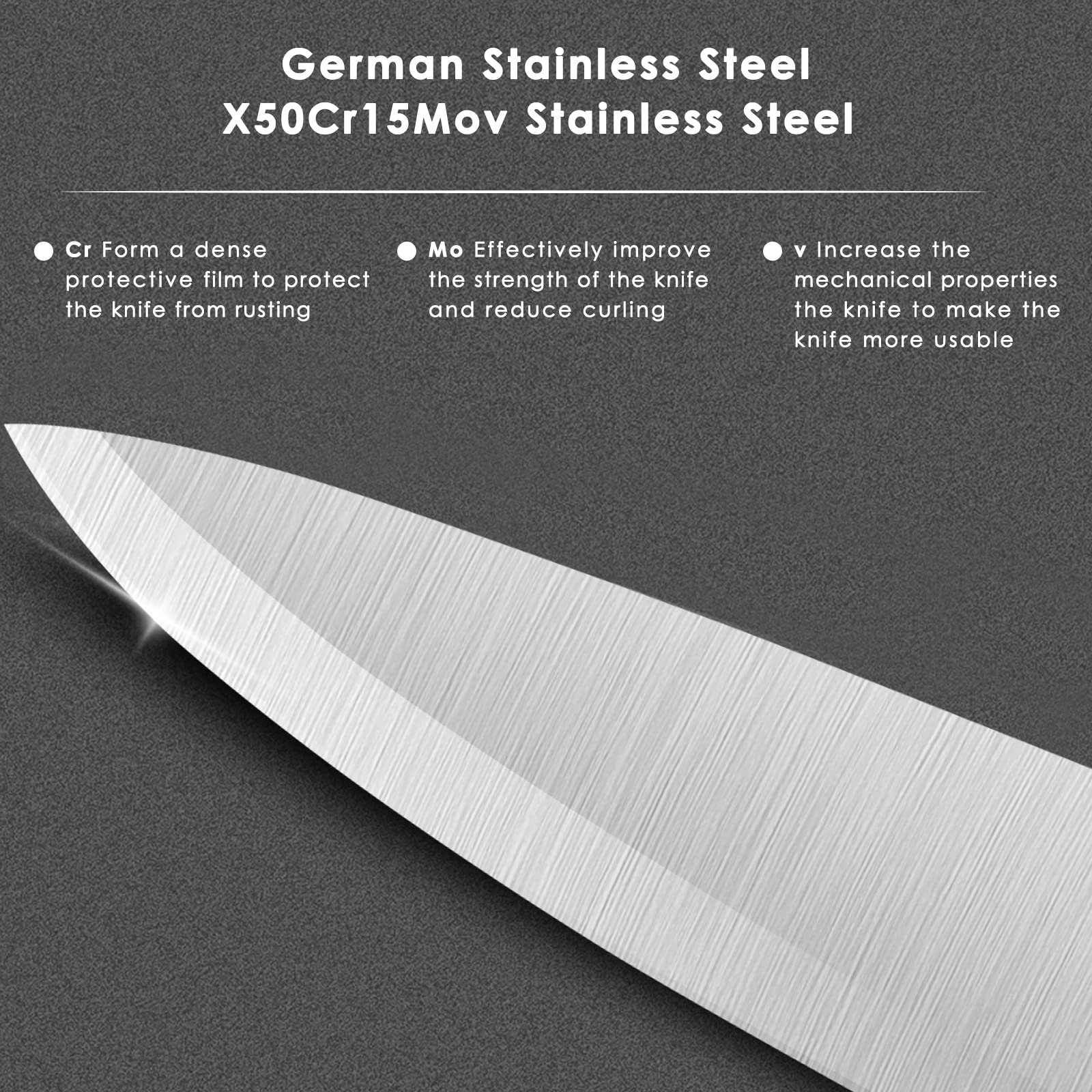 AOKEDA 15pcs Kitchen Knife Set with Block, Sharpener and Scissor, Stainless Steel Knives with Extre-light Straw Handle (Mint Green)