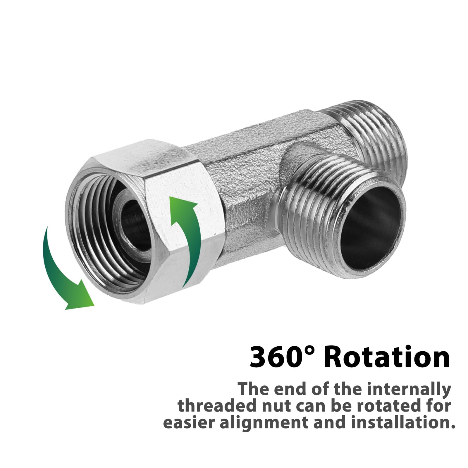 2pcs Hose Fitting Tee Valve T Shape Adapter 3/8 x 1/2 Adapter T Connector Valve Splitting Water Supply T Pipe Fitting 3 Way Valve 3/8 Tee Compression for Bath Bidet Sprayer Toilet Shower Head