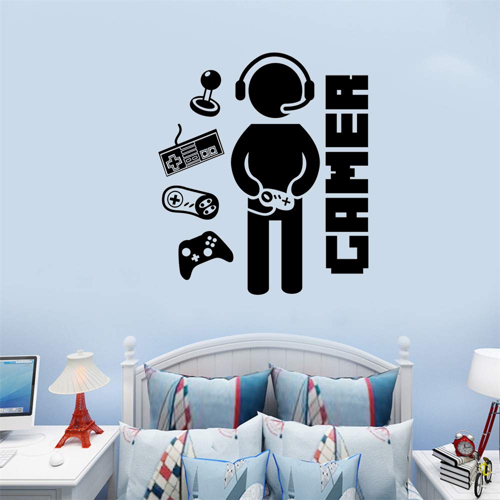 SITAKE Game Room Decor, āGamerā Boys Room Decorations for Bedroom, Kids Wall Decor and Wall Stickers for Playroom, 19.7 Ć 22.0 Inch