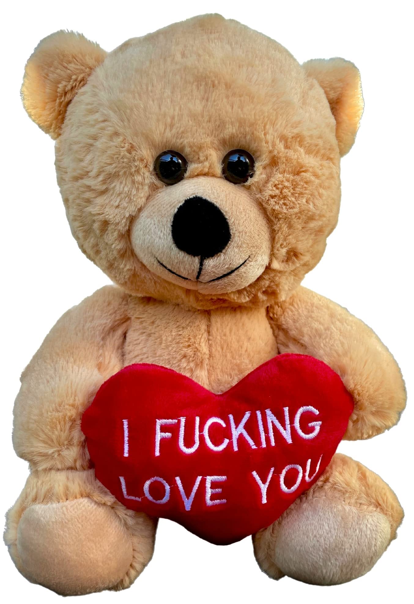 BadBears Cute Teddy Bear – I Effing Love You Teddy Bear for Girlfriend and Boyfriend – Hilarious Valentine’s Day Teddy Bear for Him and Her – 10-inch Tall Funny Stuffed Bear with Bold Message