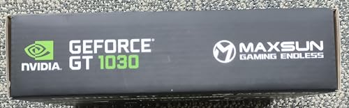 maxsun GEFORCE GT 1030 2GB GDDR5 Video Graphics Card GPU Mini ITX Design, New Architecture & Fast Performance Than 2GD4, HDMI, DVI-D, Single Fan Cooling System