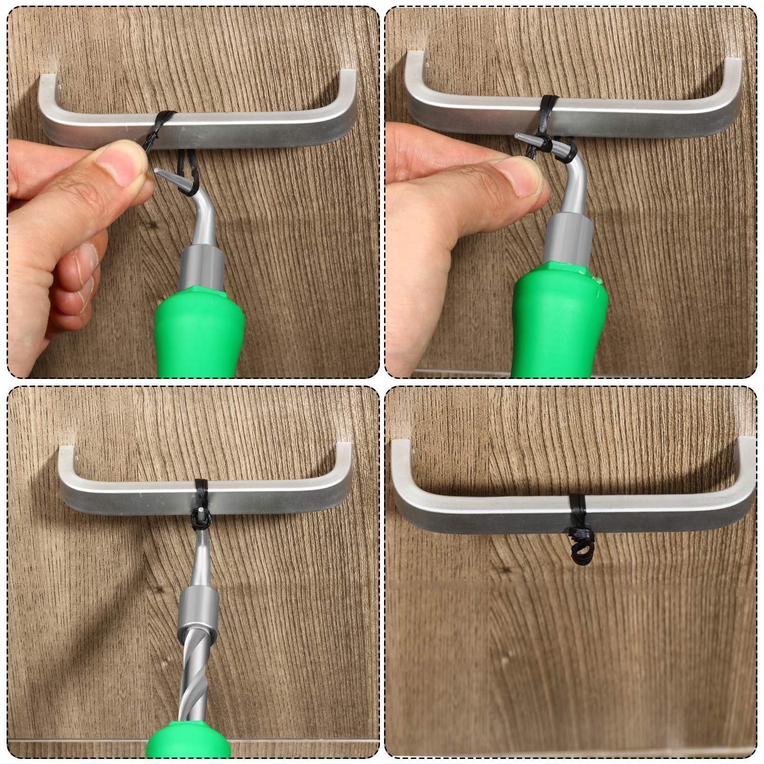 2 Pieces Automatic Rebar Tie Wire Twister, Rebar Tie Wire Twister Tool, Rebar Wire Twister Pull Tie Wire Twister, Concrete Metal Wire Twisting Fence Tool (Curved and Straight Hook)