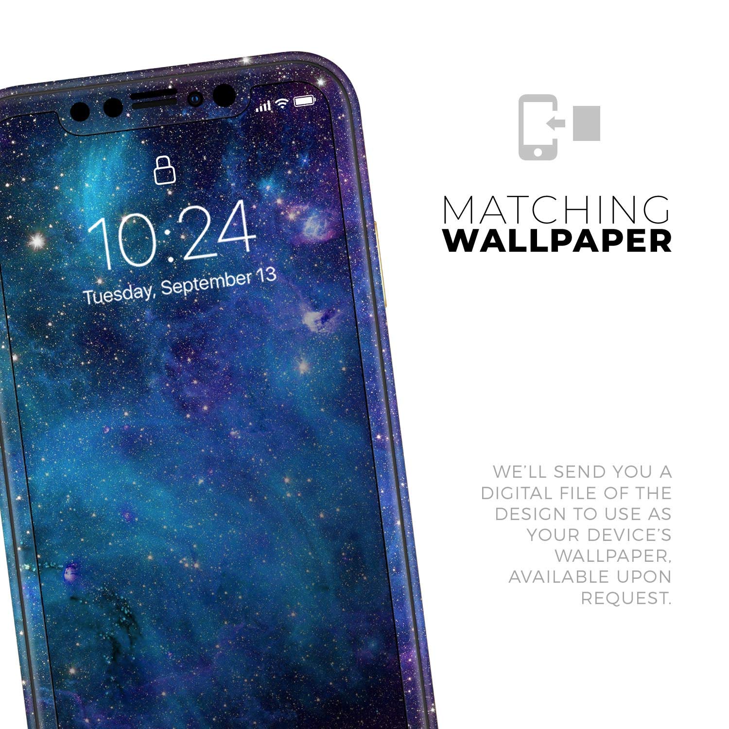Design Skinz Azure Nebula Protective Vinyl Decal Wrap Skin Cover Compatible with The Apple iPhone 11 Pro Max (Screen Trim & Back Glass Skin)