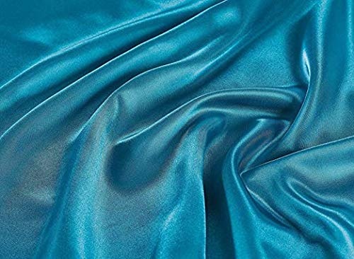 California Drapes Soft & Silky Satin Crib Fitted Sheet, Great for Babies with Sensitive Hair, Fully Elastic All Around for A Secure Fit (Teal)