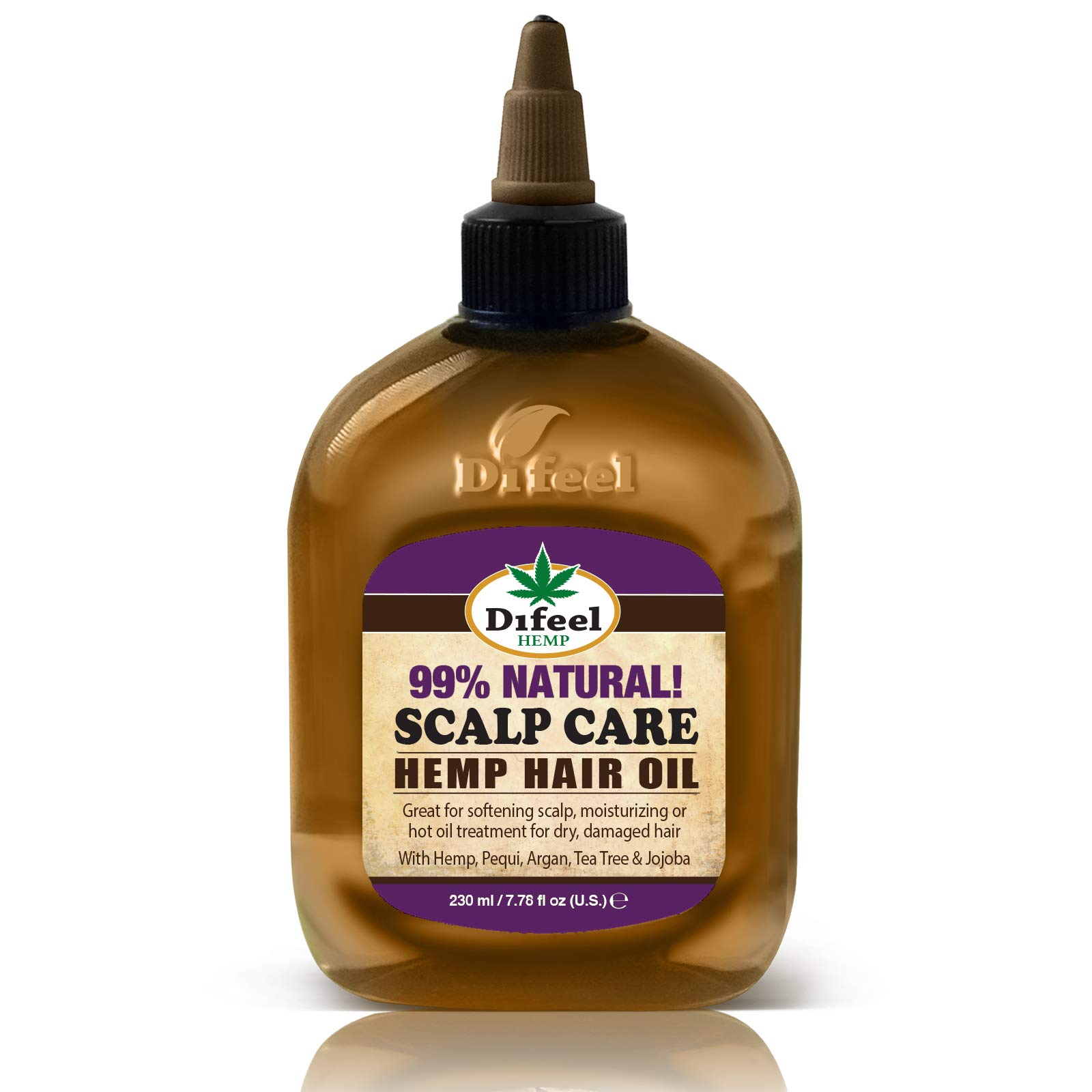 Difeel Hemp 99% Natural Hemp Hair Oil - Scalp Care 7.78 ounce