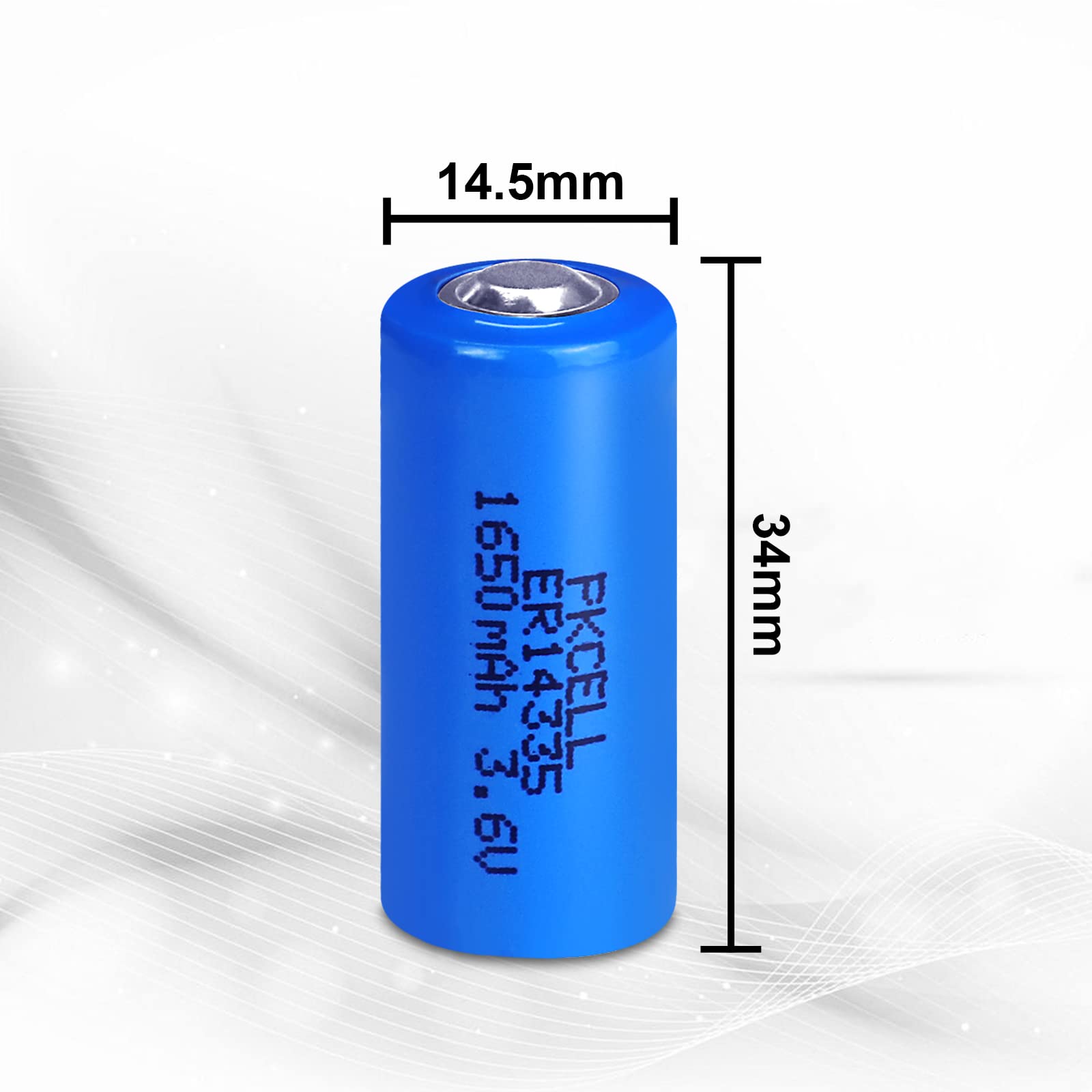 2 Pcs ER14335 Batteries ER14335 2/3AA 3.6V 1650mAh Primary Lithium Battery Non-Rechargeable Battery for Smoke Alarm Smart Meters Temperature Monitors Flashlight