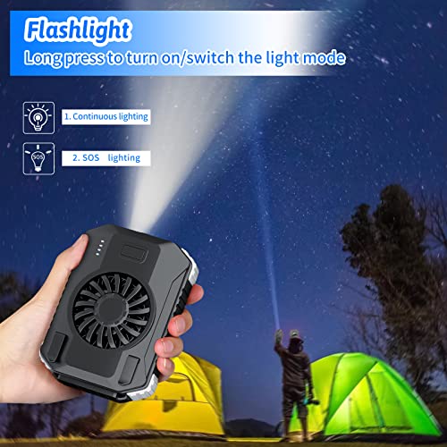 4-IN-1 πππ’π¬π π
ππ§ - Upgraded 3 Speeds Strong Airflow 10000mAh Portable Cooling Fan Rechargeable Wearable Personal Clip on Shirt Belt for Outdoor, Jobsite, Farms, Traveling, Fishing, Camping