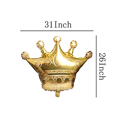 8Pcs Gold Crown Foil Balloons Party Decorations.Wedding Bridal Shower Marriage Engagement Party Supplies