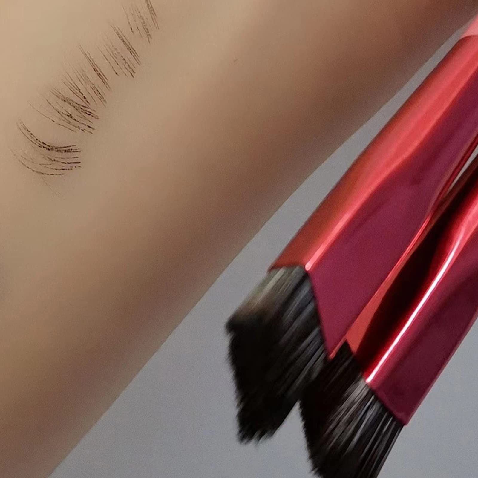 2 Pcs Eyebrow Brush Professional Eyebrow Brush Multi Function Eyebrow Brush 4D Hair Stroke Brow Stamp Brush Three-dimensional Concealer Makeup Brush Angled Eyebrow Hairline Brush