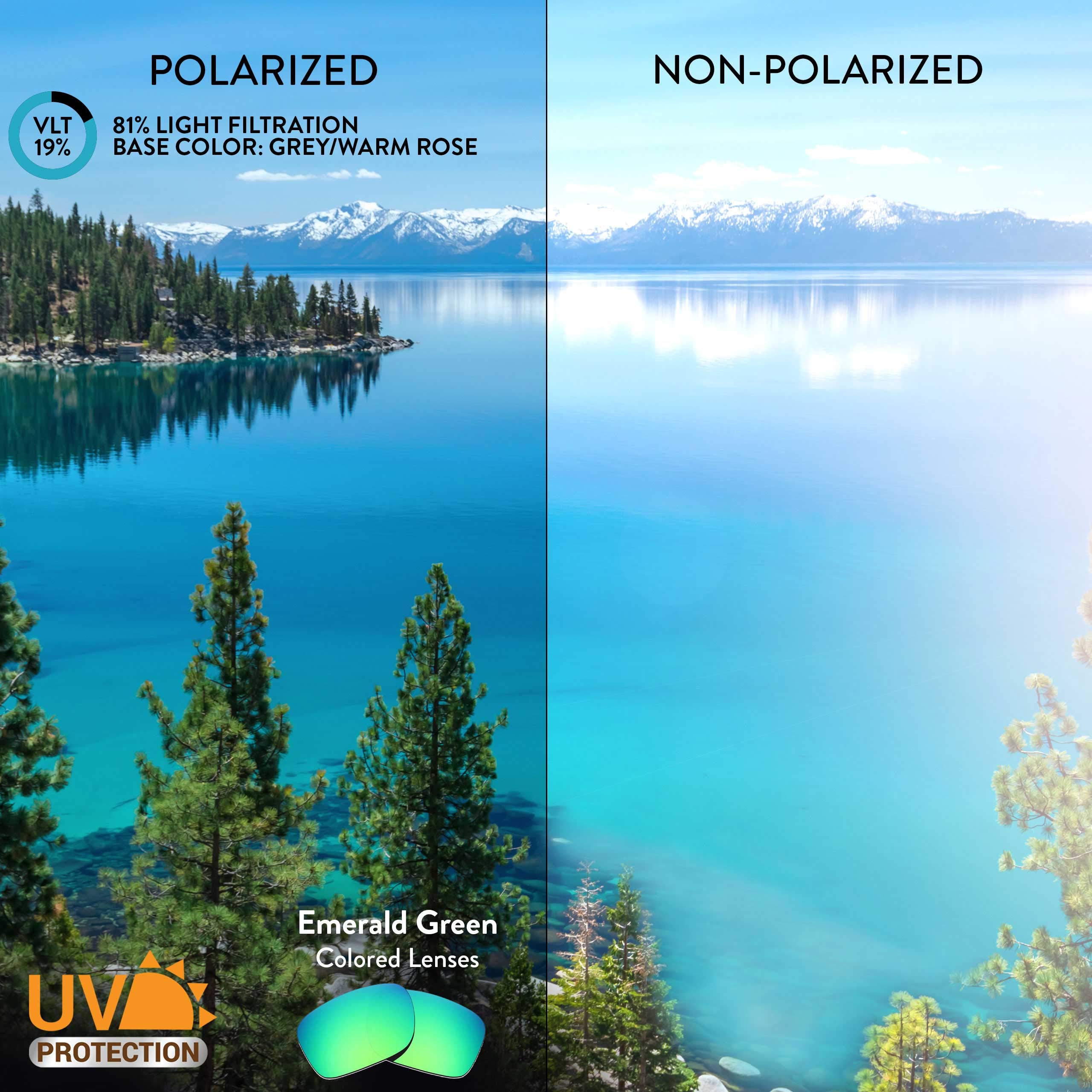 APEX Polarized PRO+ Replacement Lenses for Maui Jim Castaway MJ187 Sunglasses (Emerald Green)