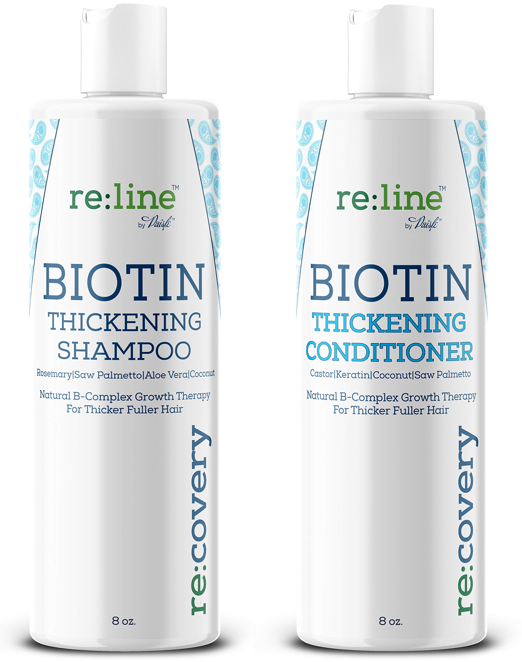 Biotin Shampoo and Conditioner for Hair Growth, Thinning Hair Treatment - NATURAL, Sulfate Free, for Men and Women (THICKENING SHAMPOO AND CONDITIONER)