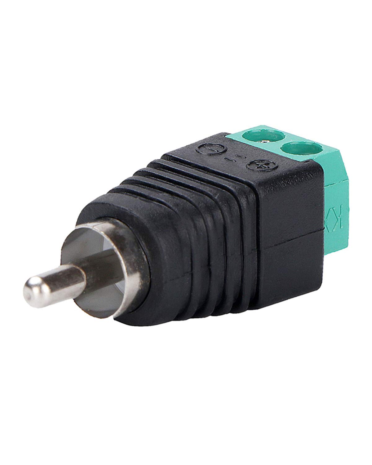 ALEKOR Phono RCA Male Plug to AV Screw Terminal Audio Video Connector Speaker Wire to RCA Adapter (Pack of 12)