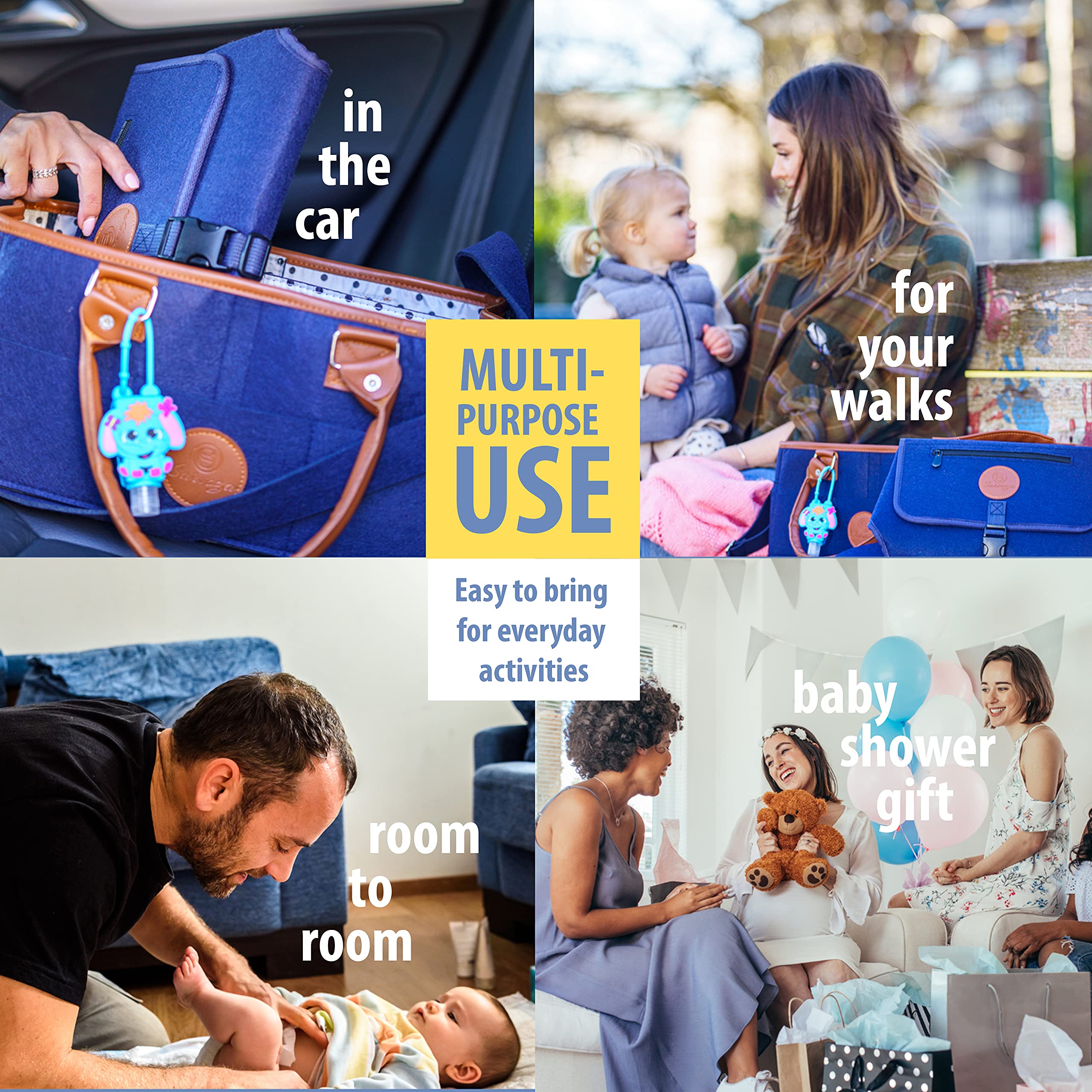 Portable Changing Pad for Baby - Diaper Changing Pad Portable - Waterproof, Foldable and Easy to Clean Travel Baby Changing Pad Mat - Lightweight Diaper Clutch Bag for Parents on The Go.
