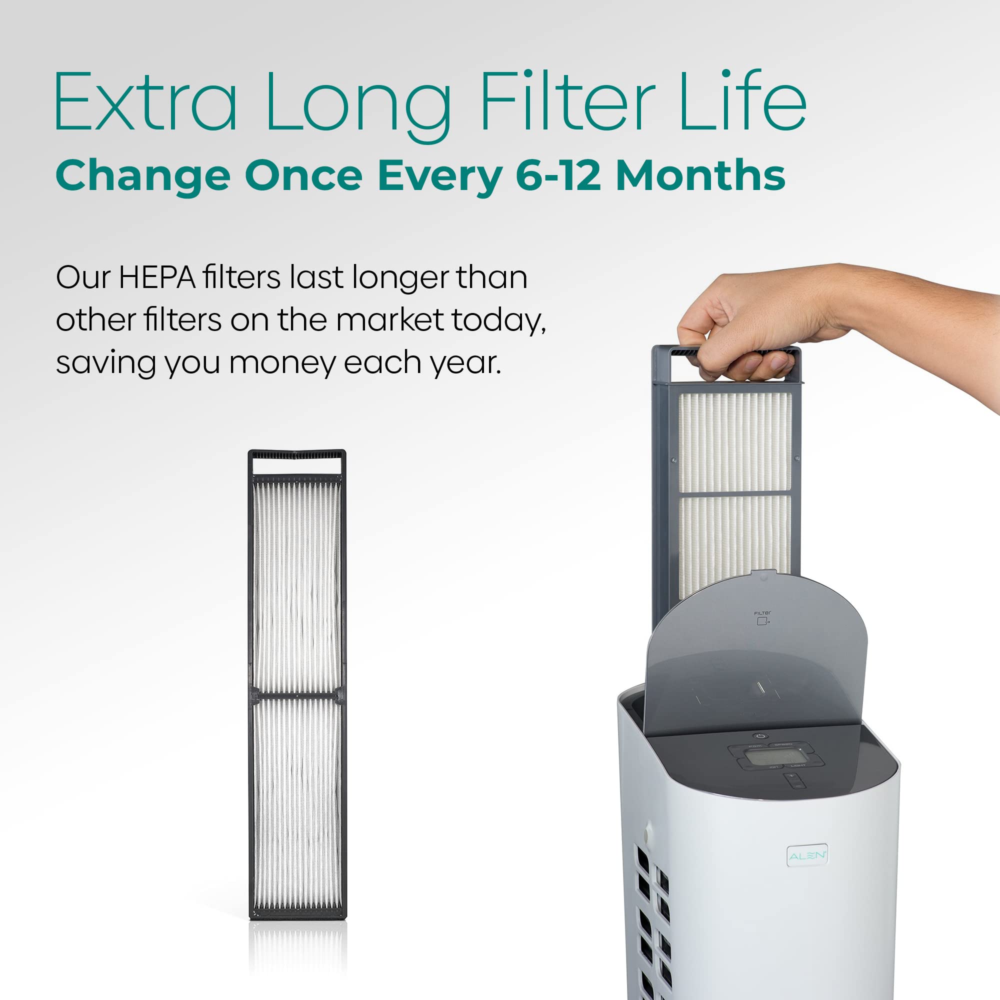 Alen Air Filter TF50-Pure Replacement HEPA Filter for Paralda Air Purifier - Captures Allergens, Dust, & Mold (1 Filter)