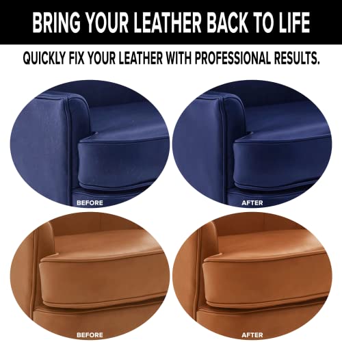 Leather Color Restorer - Khaki Beige - Repair & Restore Furniture, Couch, Car Seat, Shoes, Jacket and Boots - 4 oz.