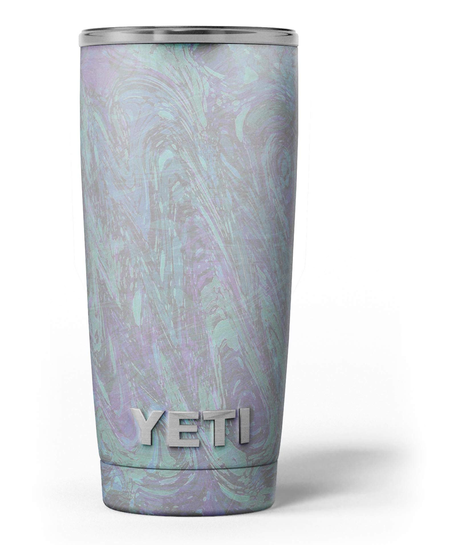 Design Skinz Purple Slate Marble Surface V22 - Skin Decal Vinyl Wrap Kit Compatible with The Yeti Rambler Cooler Tumbler Cups