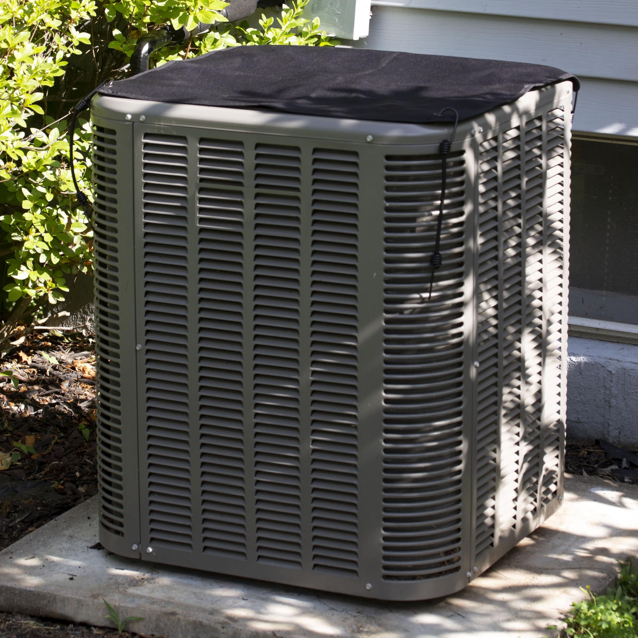 AnyWeather Central Air Conditioner Outdoor Cover – Window, Wall, Outside AC Unit Top Covers, Black