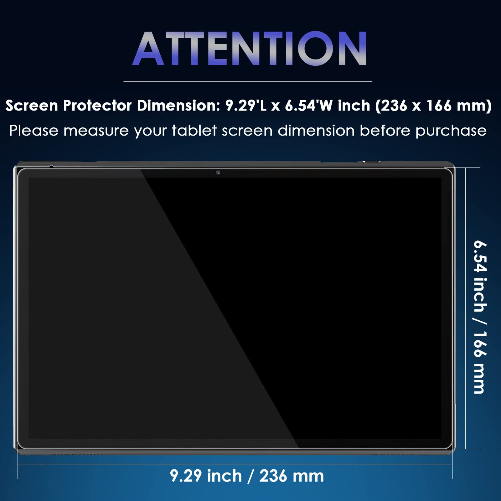 DETUOSI 【2-PACK】 Screen Protector for WECOOL WM1001-W 10.1 inch, Tabtrust TT100AB, YIERA 10.1", Tabtrust TT100DB, HAOQIN HaoTab H10 10.1, Tagital T10K, XINYANGCH 10.1" Tablet Tempered Glass Protector
