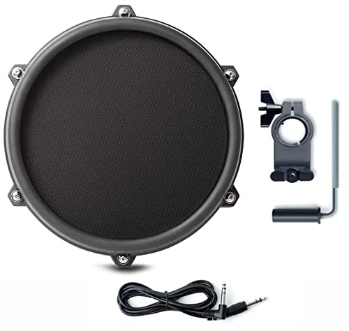 Alesis Nitro 8 Inch Single-Zone Mesh Tom Pad with Clamp and Silverline Audio 10ft Trigger Cable Bundle