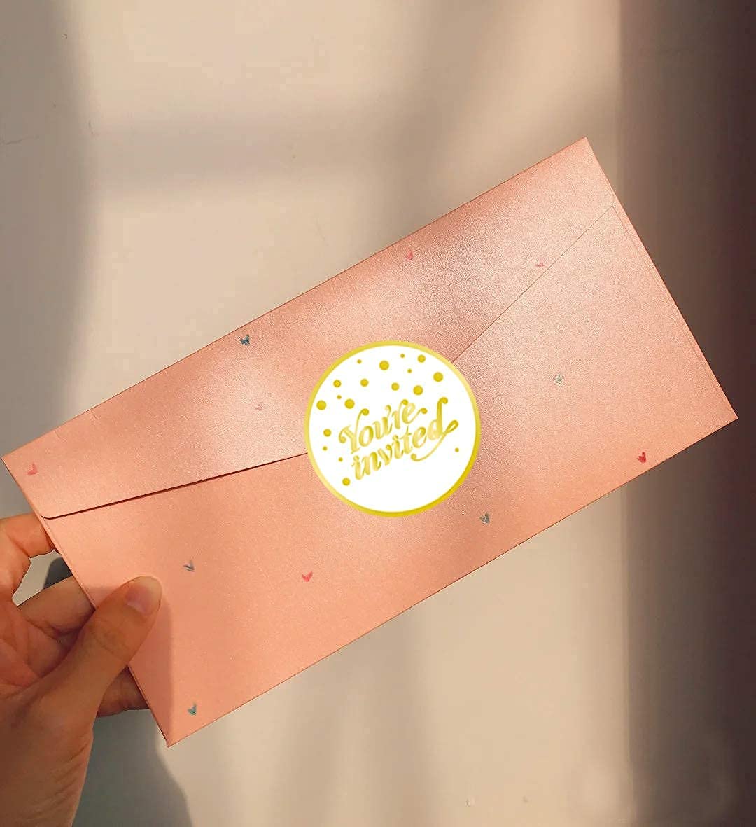 Gold Round You are Invited Stickers,Wedding Stickers for Envelopes,Save The Date Label,2 Inch Invitation Card Envelope Seals,Please Join Us Stickers for Envelopes160 Pcs Per Pack.