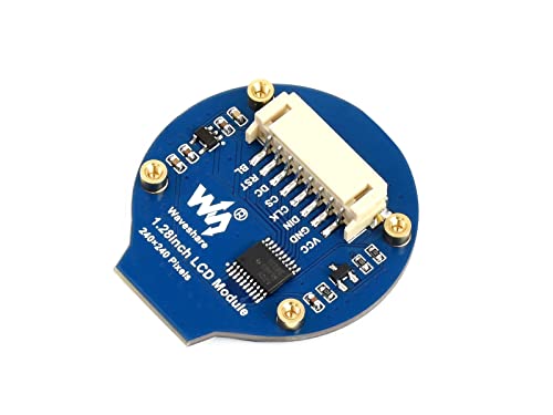 Waveshare 1.28inch Round LCD Display Module 65K RGB Colors 240×240 Resolution with SPI Interface Embedded GC9A01 Driver, Raspberry Pi 5/4B/3B/Zero/Zero W/Zero 2W/Pico/Pico W/Pico WH