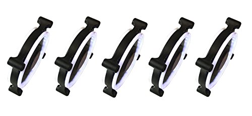 APEVIA 512L-CWH 120mm Silent Dual Rings White LED Fan with 32 x LEDs & 8 x Anti-Vibration Rubber Pads (5 Pk)
