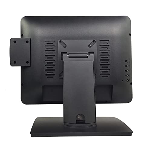 DeYoWo 15 Inch 4:3 Ratio 10 Point Projective Capacitive Touch Screen Monitor, Touch POS Monitor with MSR, Stable Base No Shaking, USB Free Driver