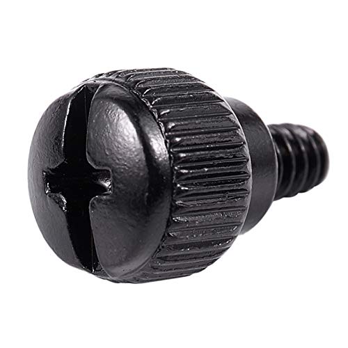 QJKW Screw 32x6mm Desktop Computer PC case case Thumbscrew Black 100 pcs Robust and Easy to use (Color : Black)