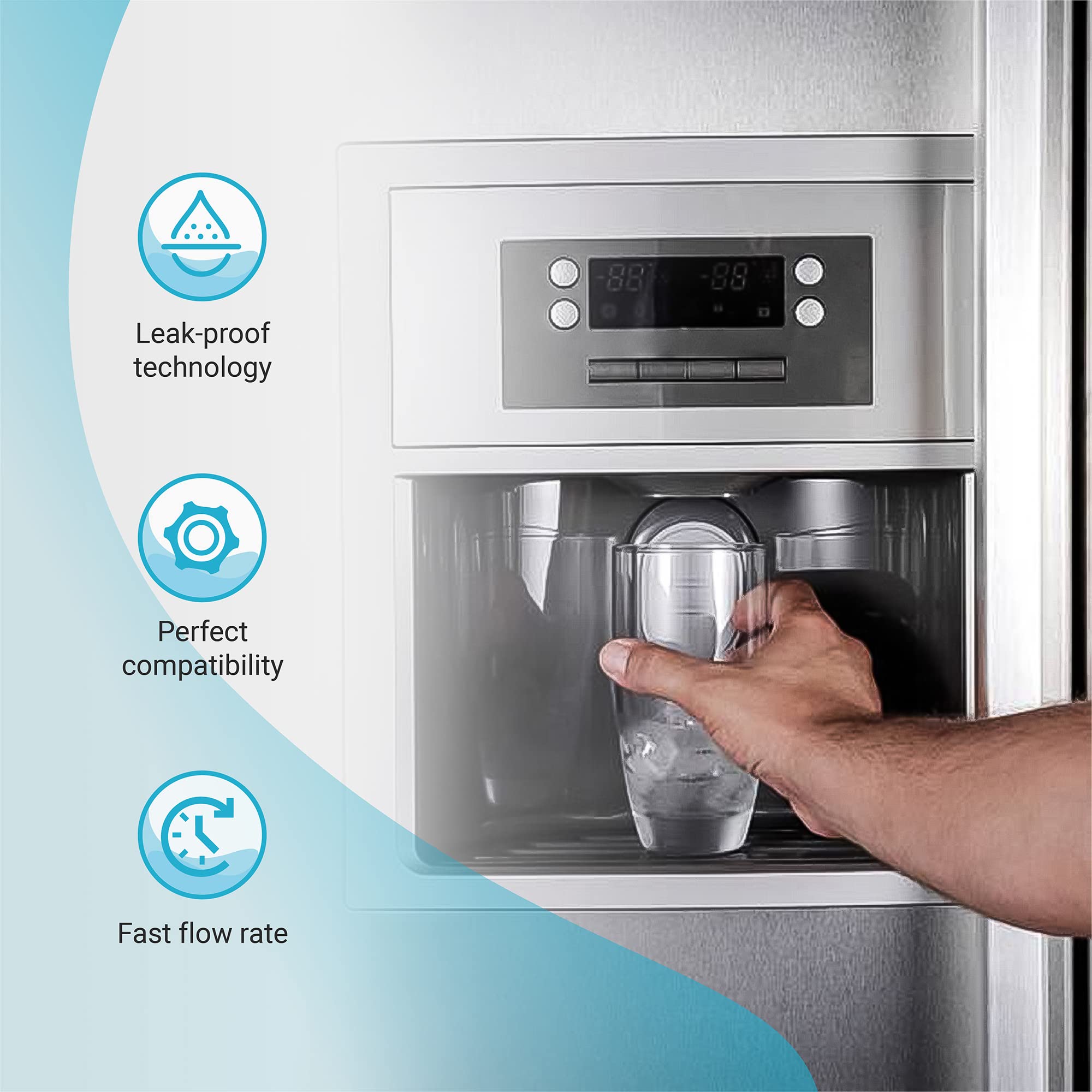 AQUA CREST Replacement for Frigidaire® & Electrolux® WF2CB®, PureSource2®, FC100, NGFC 2000, 9916, 469916, 469911, EWF2CBPA® Refrigerator Water Filter, 1 Filter