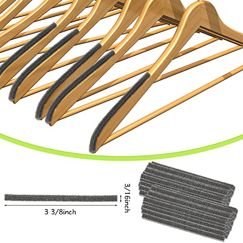 400 Count Hanger Grips Self Sticking Foam Hanger Protection Strips Self Adhesive Hanger Foam Strips Gray No Slip Hanger Strips Thin Protection Garment Tape, Enough for 200 Hangers (3 3/8 x 3/16 Inch)